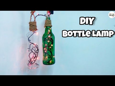 DIY DECORATIVE GLASS BOTTLE LAMP | Easy Home Decoration Ideas - YouTube