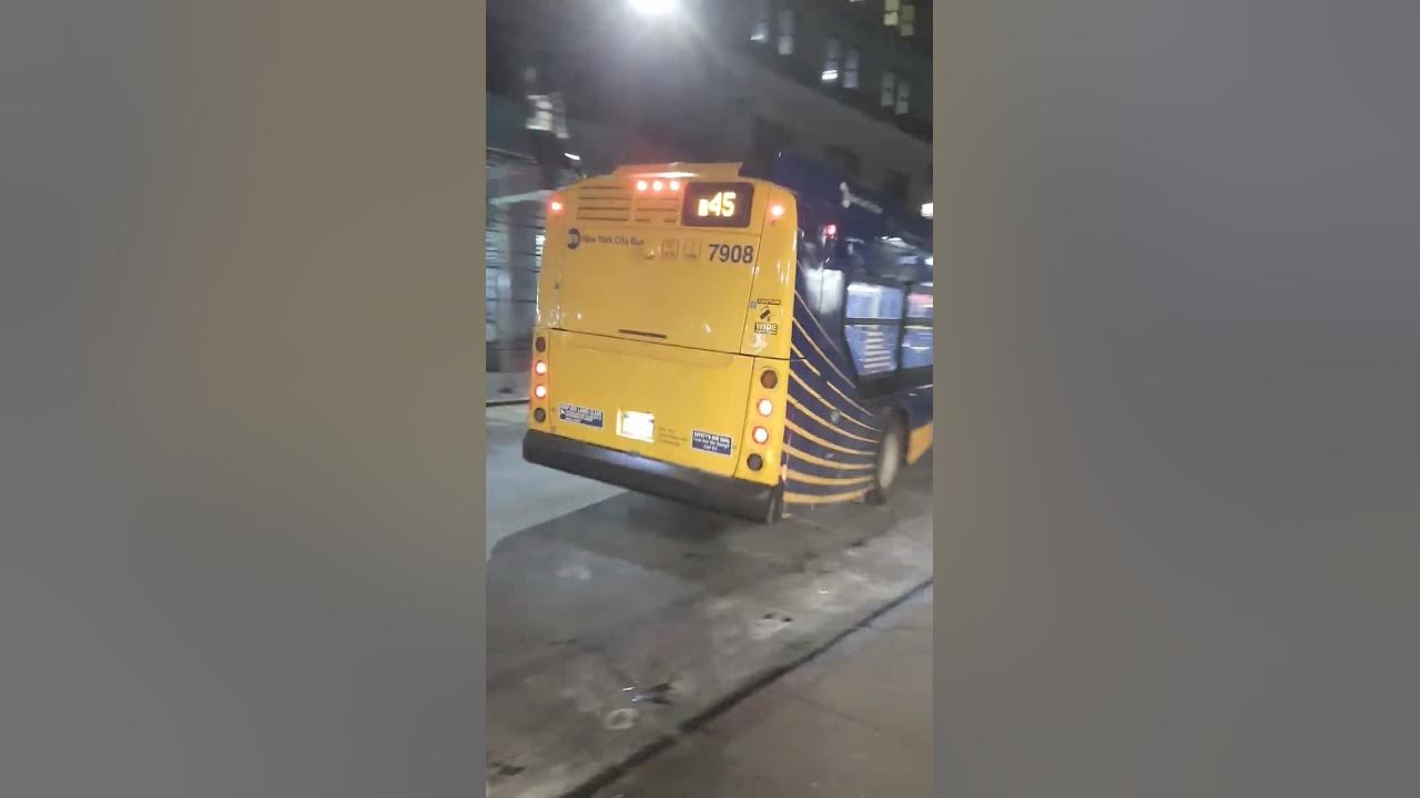 MTA New York City bus 2022 New Flyer XD40 #7908 departs Court street station. - YouTube