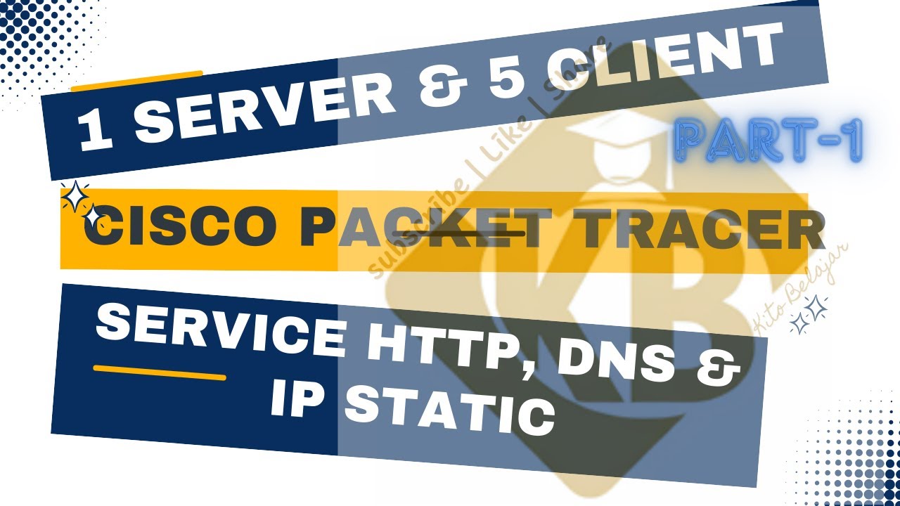 Seting 1 server dan 5 client pada cisco packet tracer-part1 - YouTube