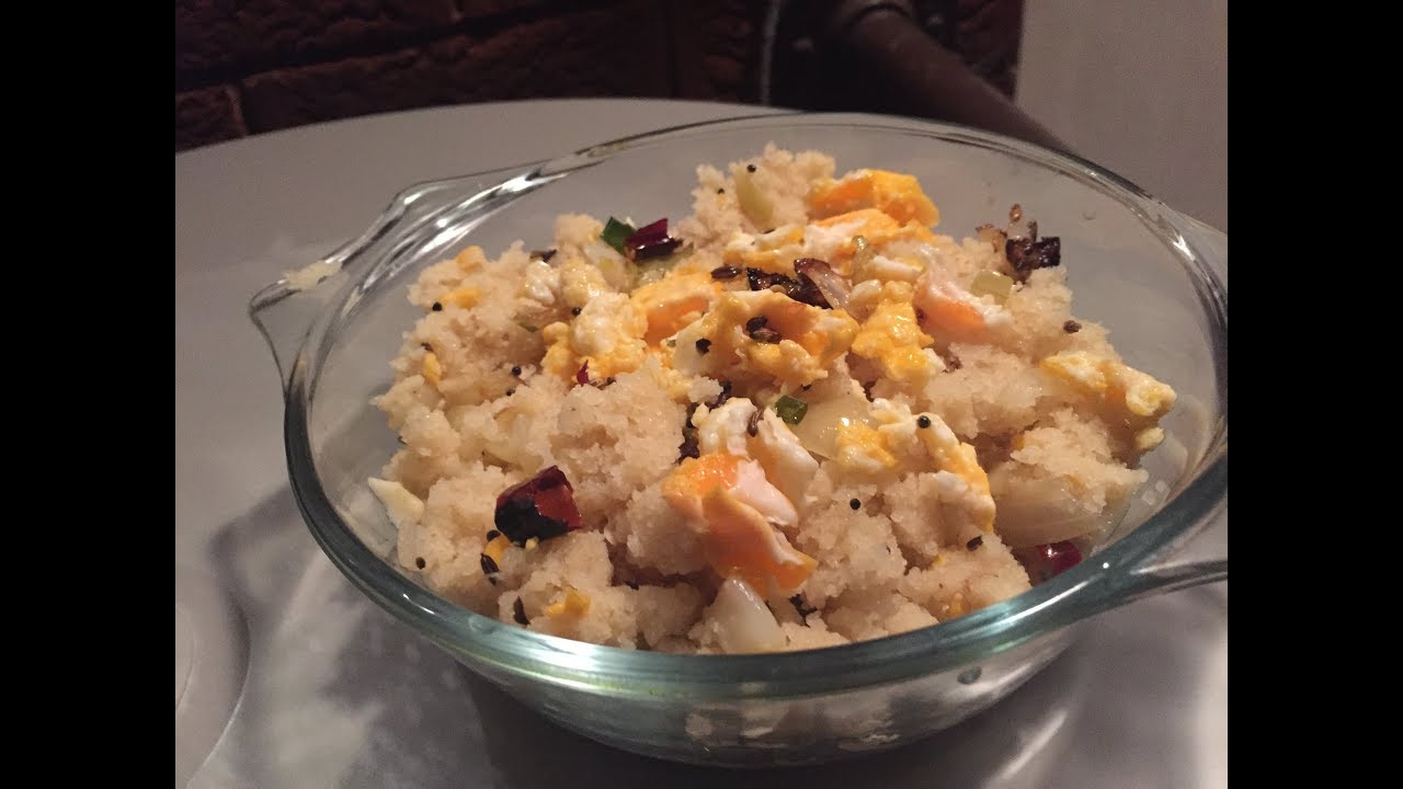 Delicious and Very Soft Rava Uppuma with egg. - YouTube