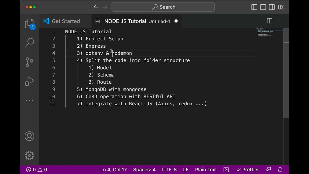 Mern Stack Tutorial 1 Project Setup And Setting Up The Node Js Server Youtube
