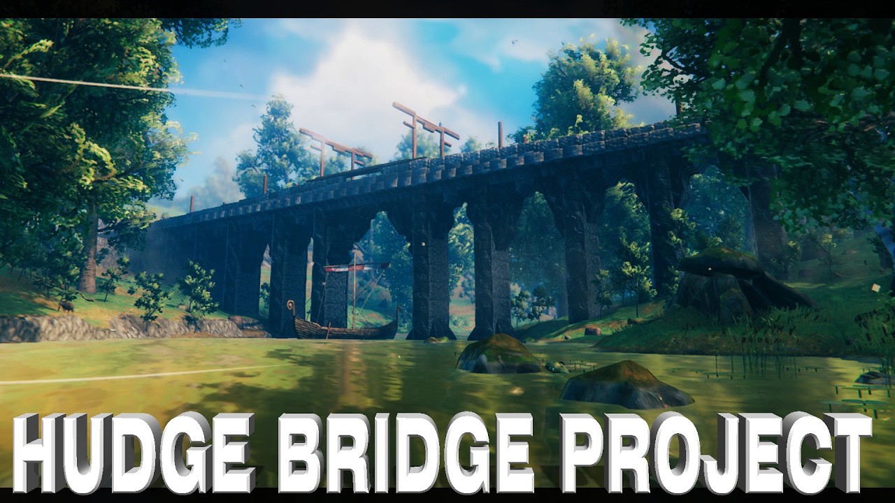 Valheim build Bridge - YouTube