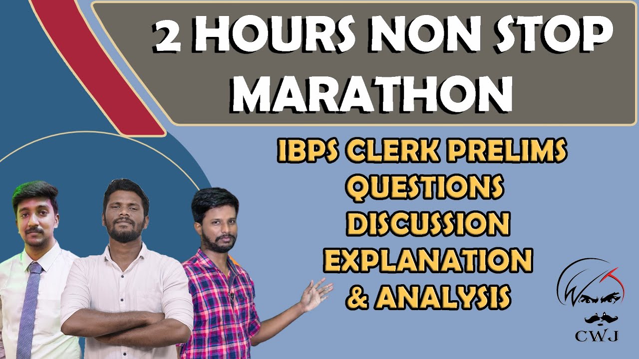 2 HOURS NON STOP MARATHON | ENG-APTI-REASONING | IBPS CLERK QS ...