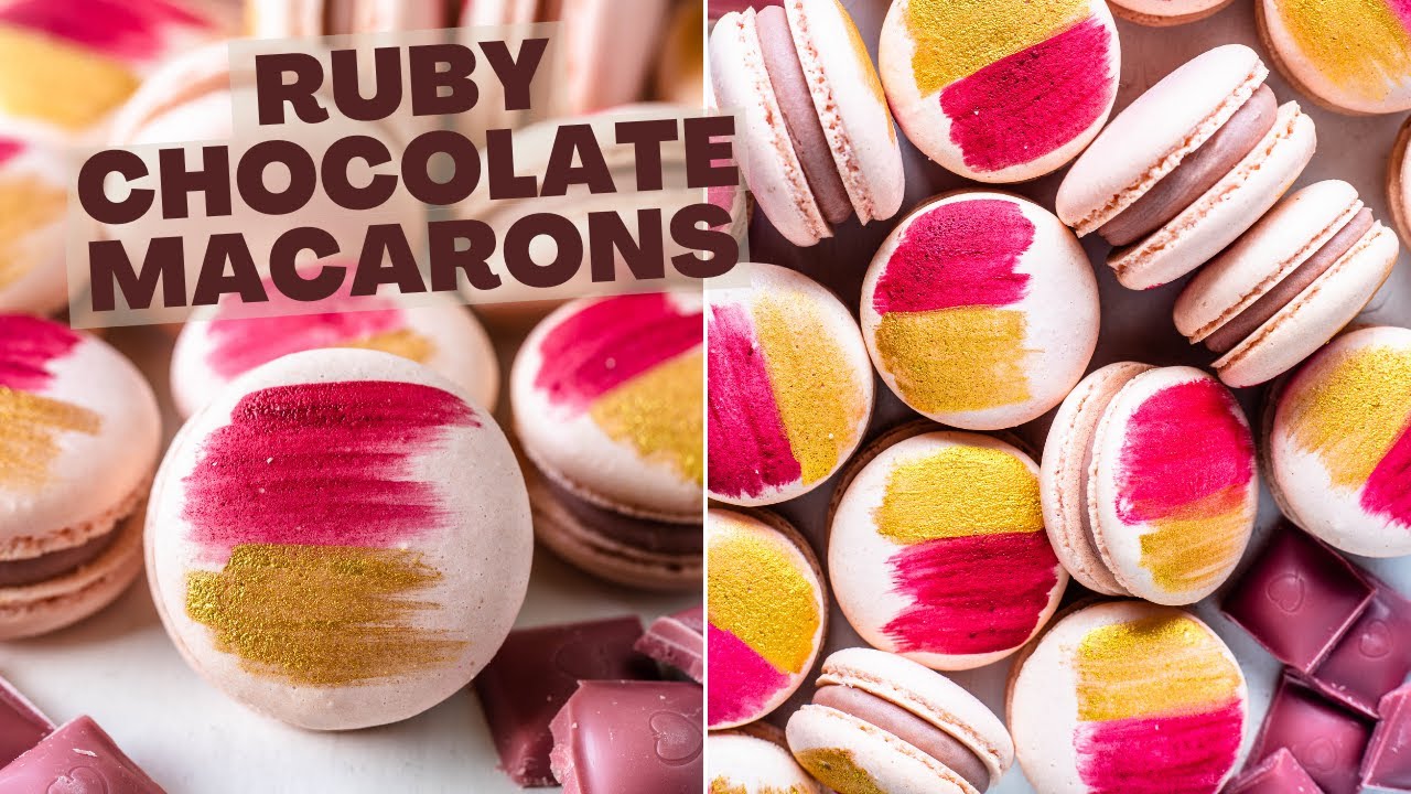 Ruby Chocolate Macarons - YouTube