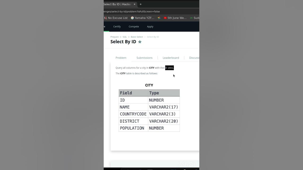 Hackerrank Sql Solution 4 Select By Id Python Hackerranksolution