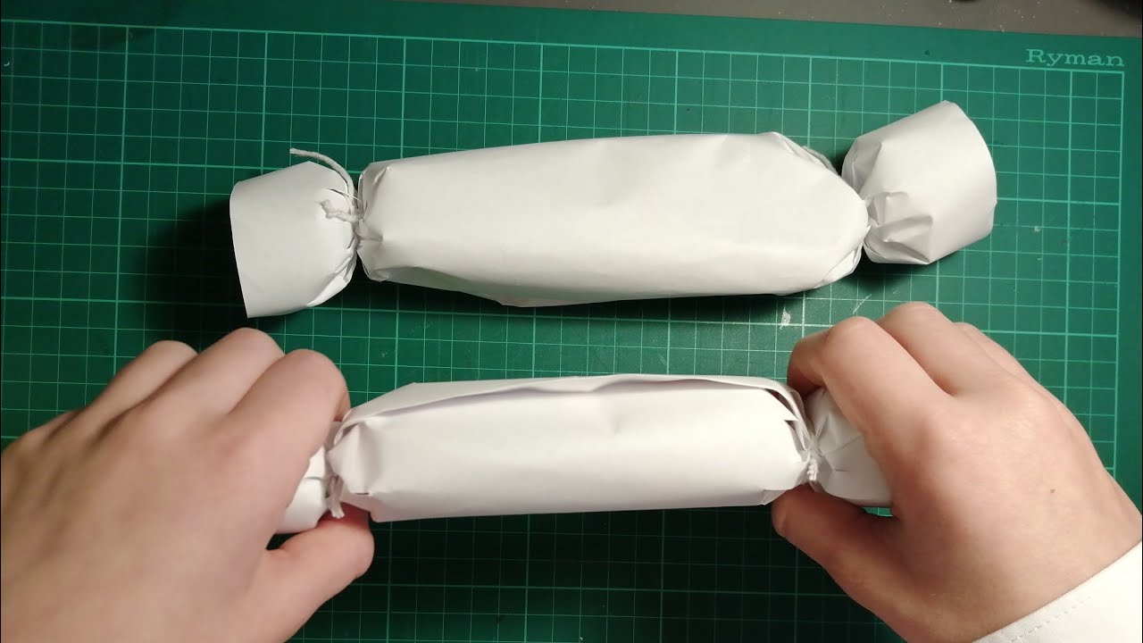 how to make origami christmas crackers no tape no glue - YouTube