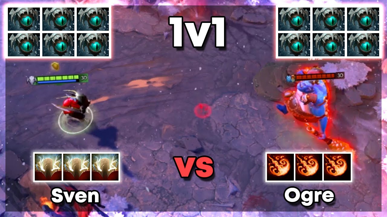 Sven vs Ogre with 6x Skadi - Dota 2 1v1 - YouTube