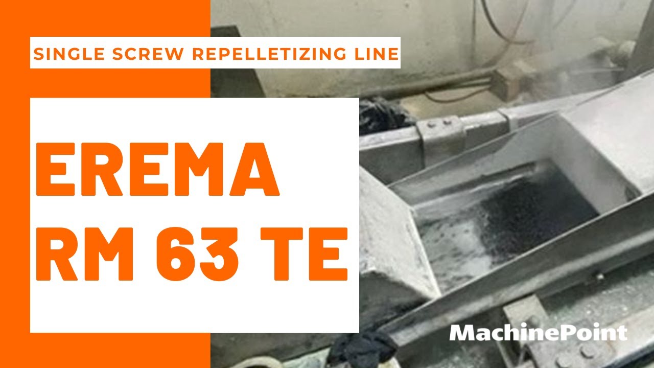 EREMA RM 63 TE Single screw repelletizing line | EREMA Machines - YouTube