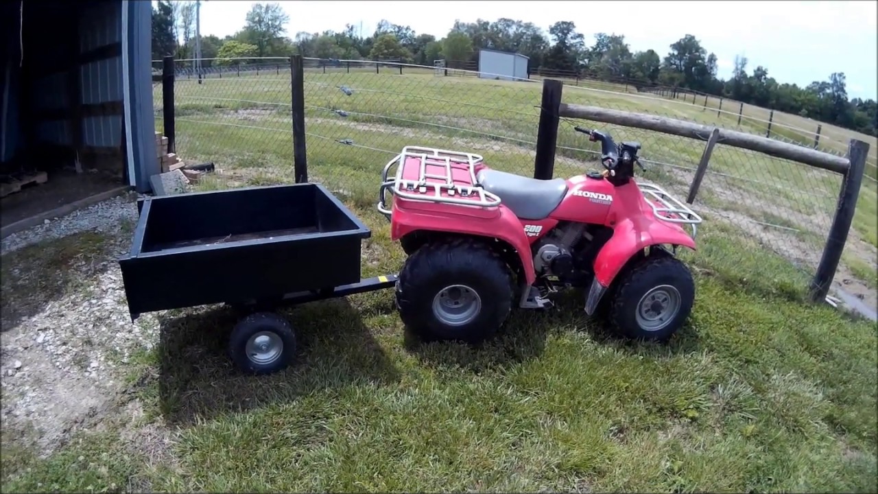 ATV Upgrade with Tow Hitch! DIY Homemade - YouTube