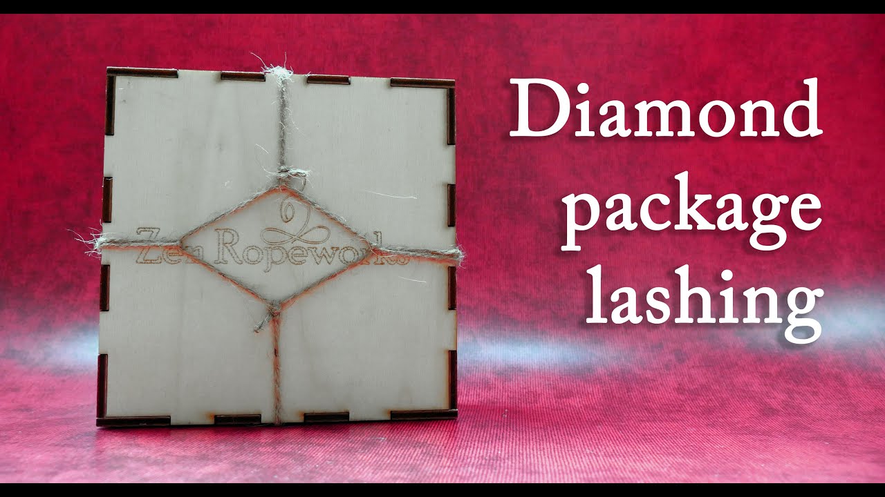 Diamond package lashing - YouTube