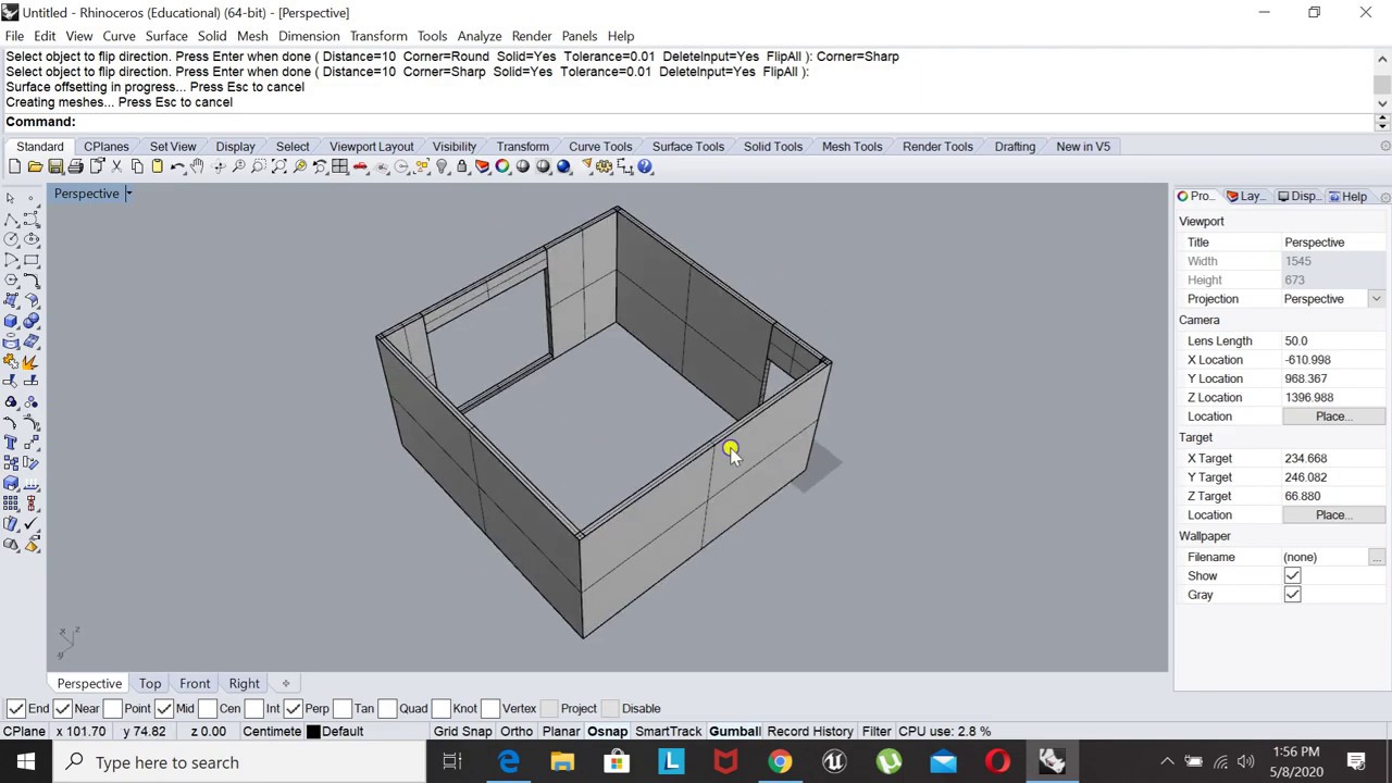 learn Rhino 5 - Part 15. Design simple room - YouTube