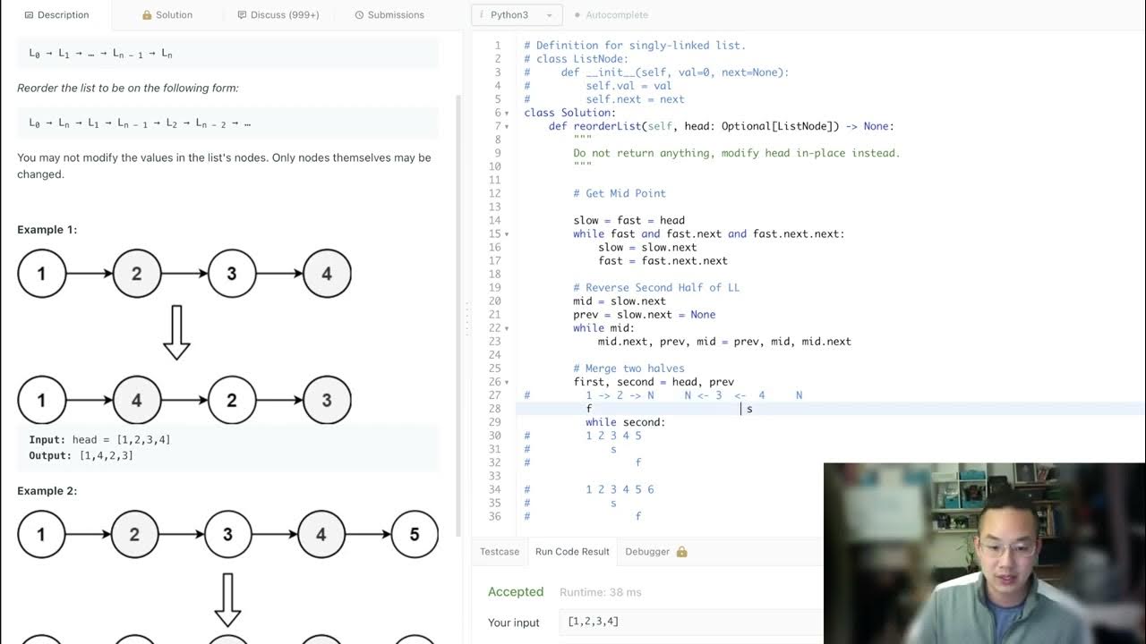 Reorder List - Neetcode150 Series: (52 of 150) Leetcode - YouTube