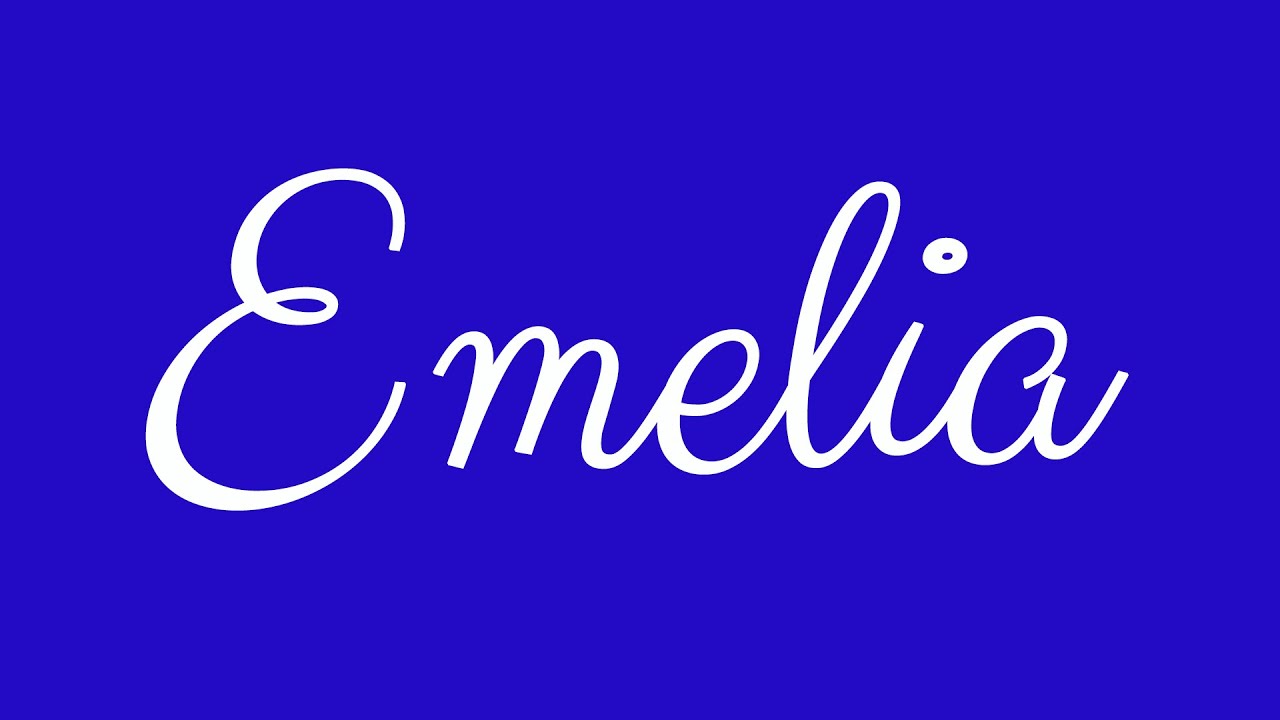Learn how to Sign the Name Emelia Stylishly in Cursive Writing - YouTube