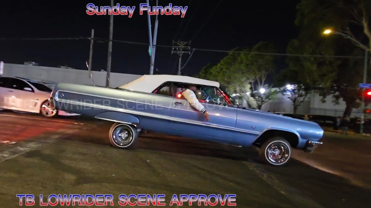 Sunday Funday! Clean! LOWRiDERS 64 CHEVY Take Over.outside on Broadway ...