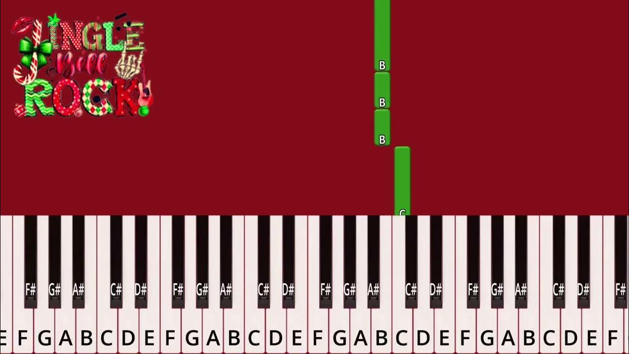 Jingle Bell Rock Easy Piano Short Version - YouTube