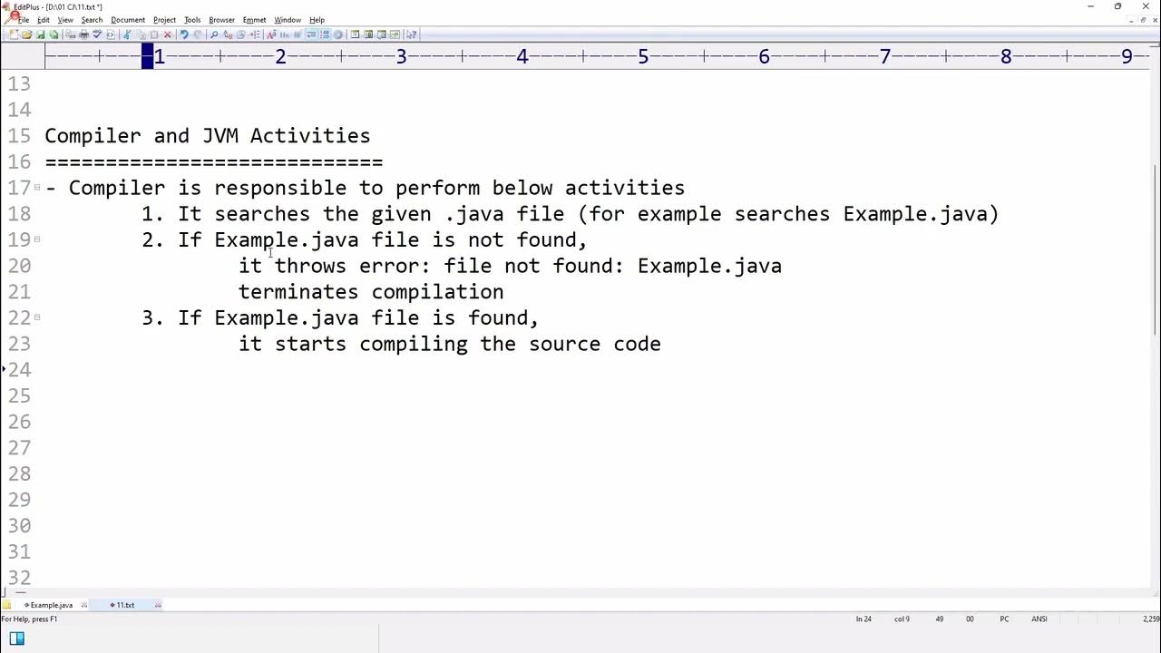 14 Day 13 Core Java Compiler error and JVM error - YouTube