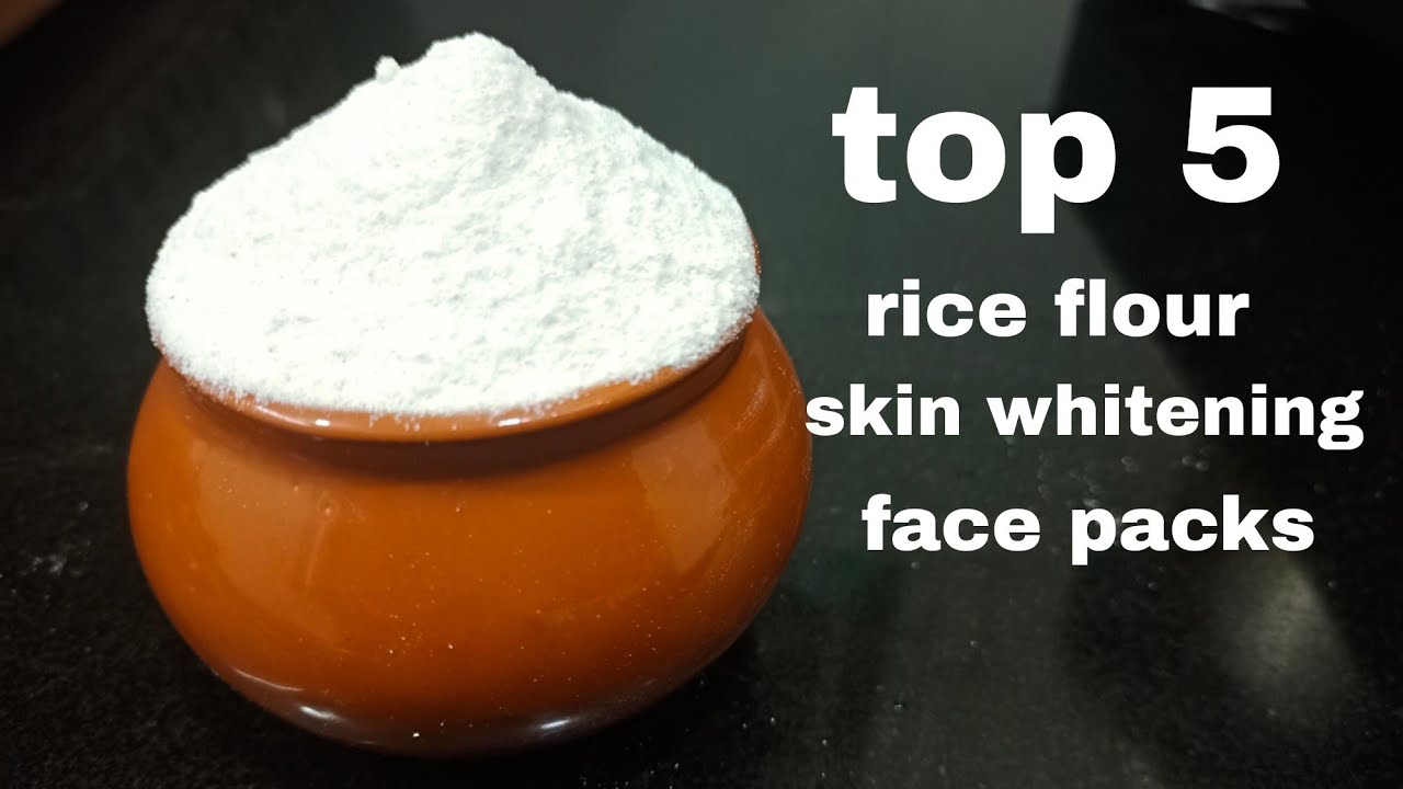 top 5 rice flour skin whitening face packs||with simple ingredients||# ...