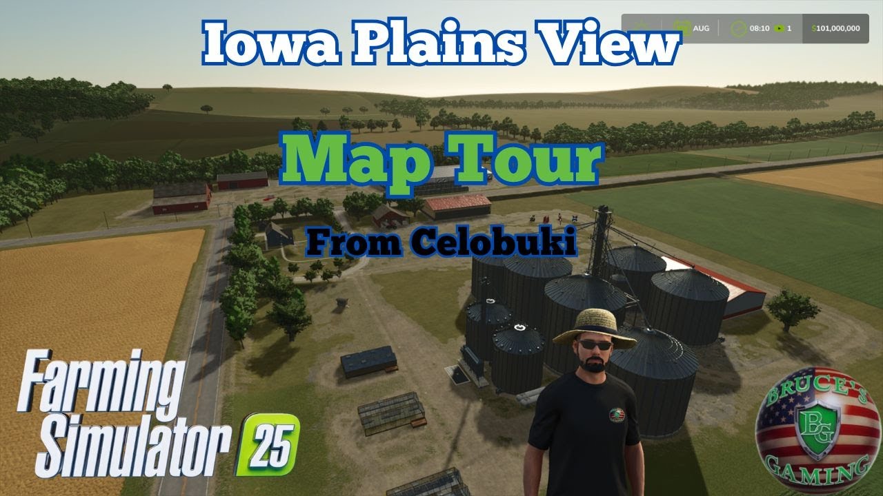 Farming Simulator 25 Iowa Plains View New Mod Map Tour #Celobuki - YouTube