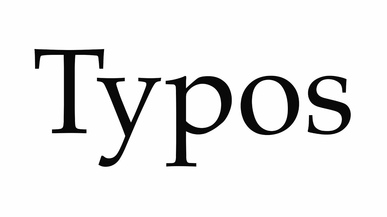 How to Pronounce Typos - YouTube