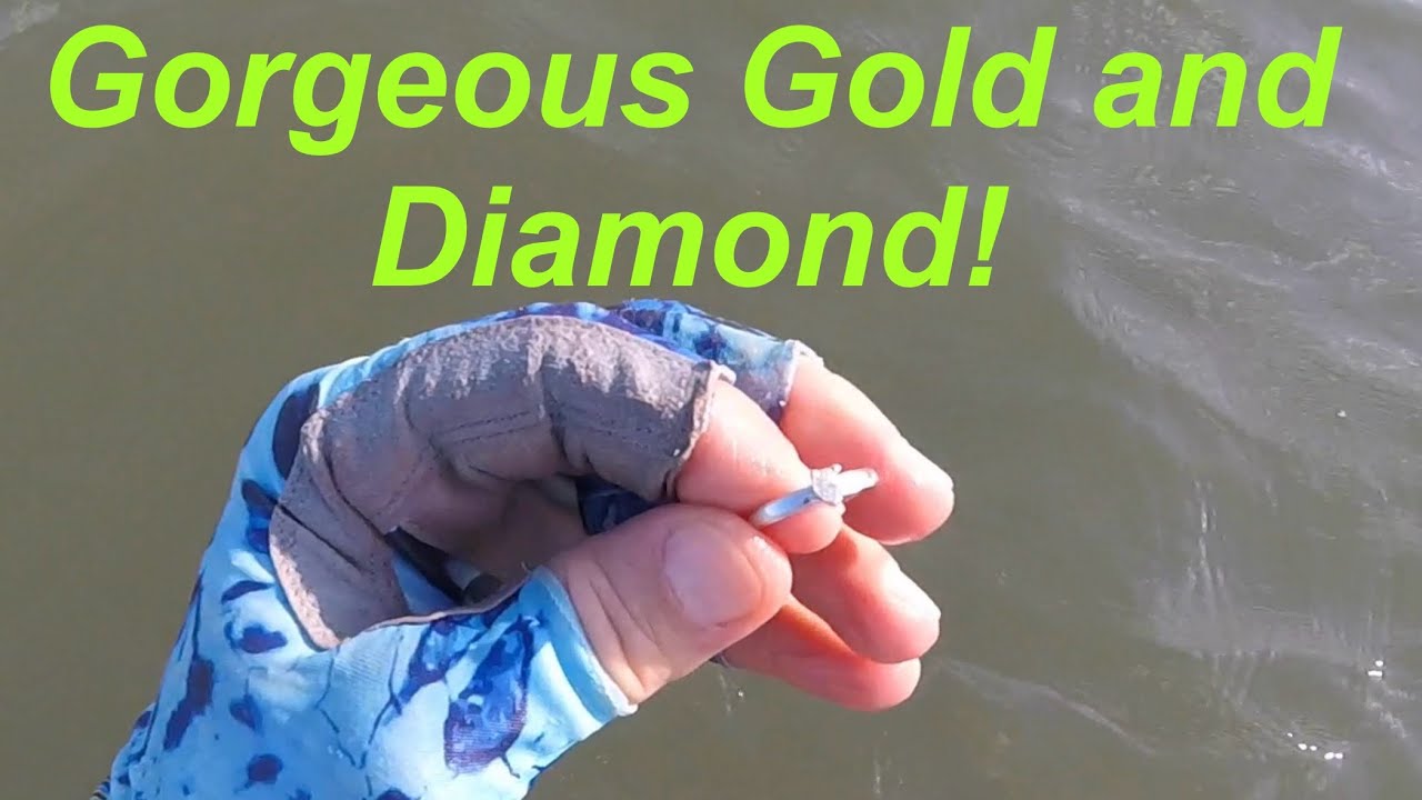 Gold Ring with Gorgeous Diamond found with a Metal Detector on the ...