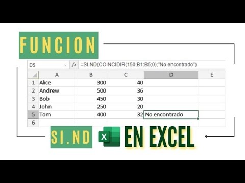 FUNCION SI.ND EN EXCEL - YouTube