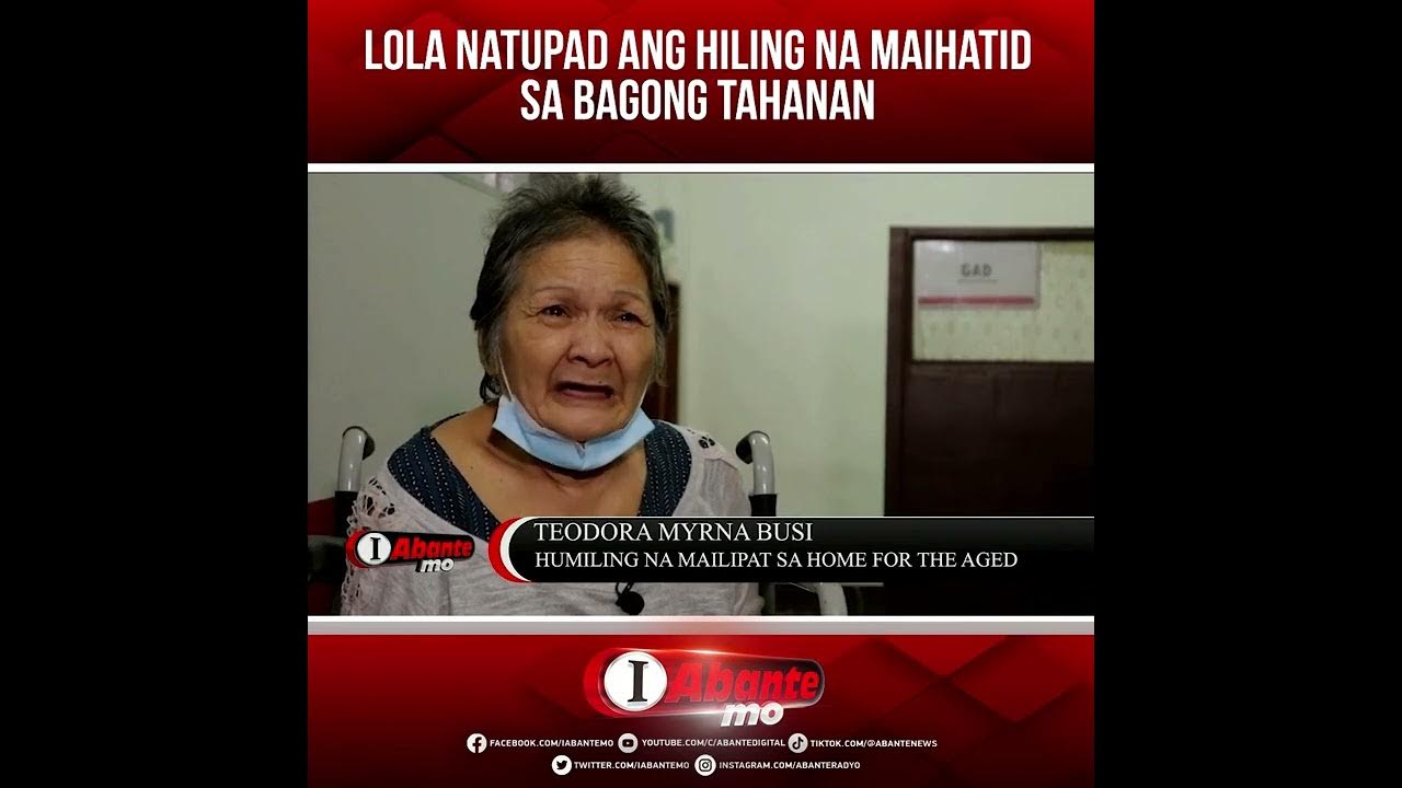 Lola natupad ang hiling na maihatid sa bagong tahanan - YouTube