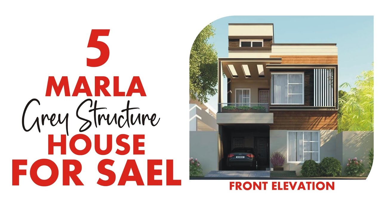 5 Marla Low budget Grey Structure House For sale | Bahria Orchard - YouTube