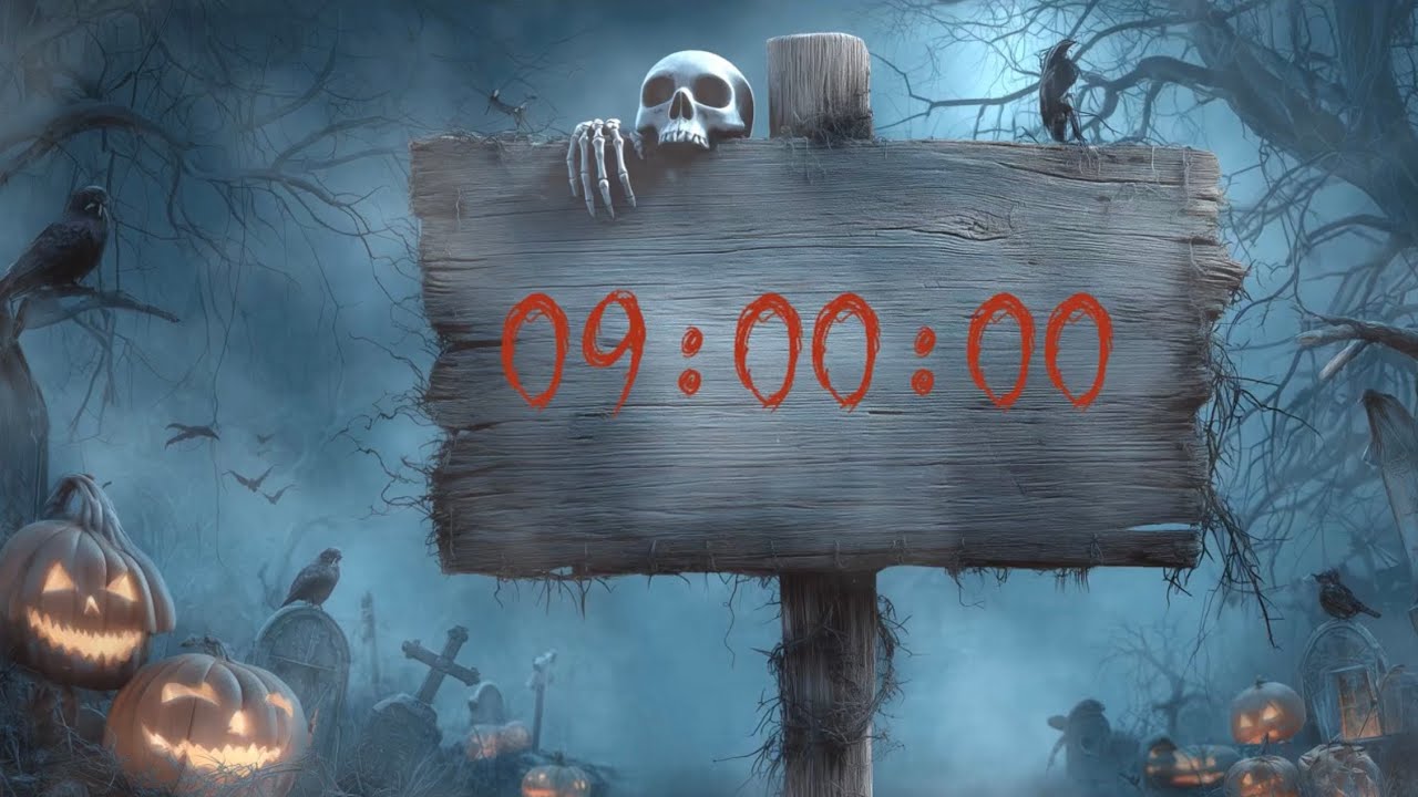 9 HOUR TIMER with Alarm | Creepy Halloween Creative Flow • Haunted ...