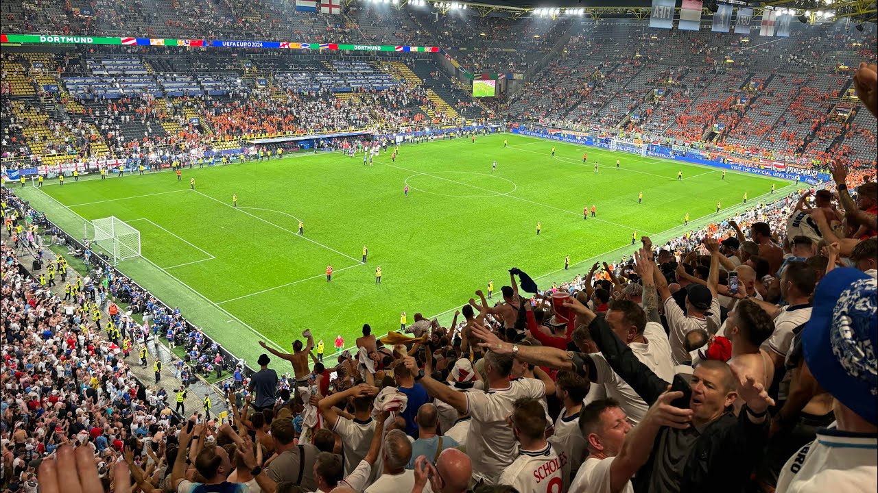 England fans in Euro 2024 Semi Final win V Netherlands (Harry Kane ...