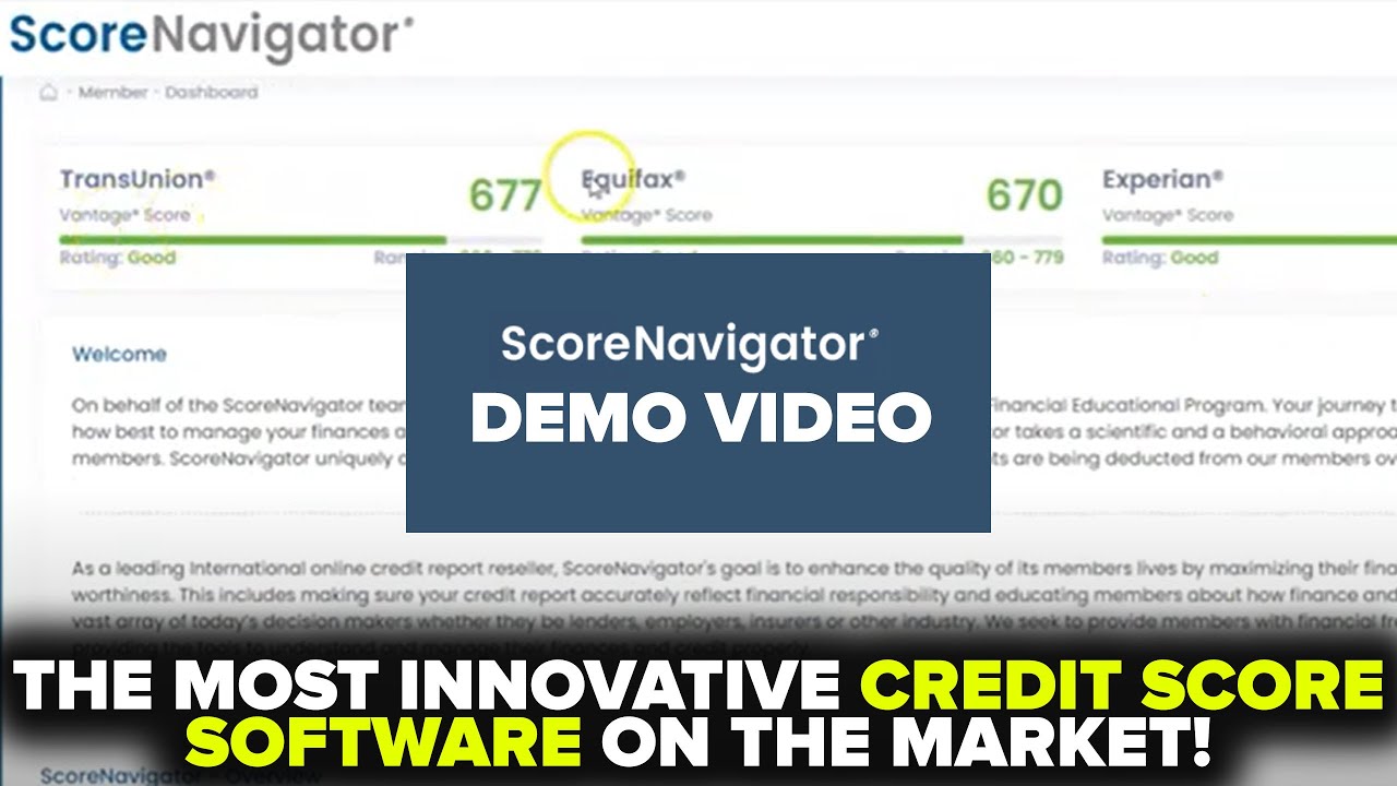 Score Navigator Demo | Y2K Credit Solutions - YouTube