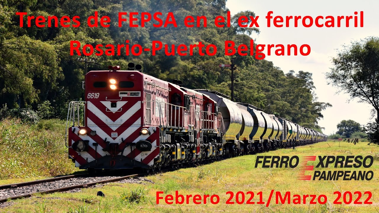 Trenes de FEPSA en el ex ferrocarril Rosario-Puerto Belgrano - Febrero ...