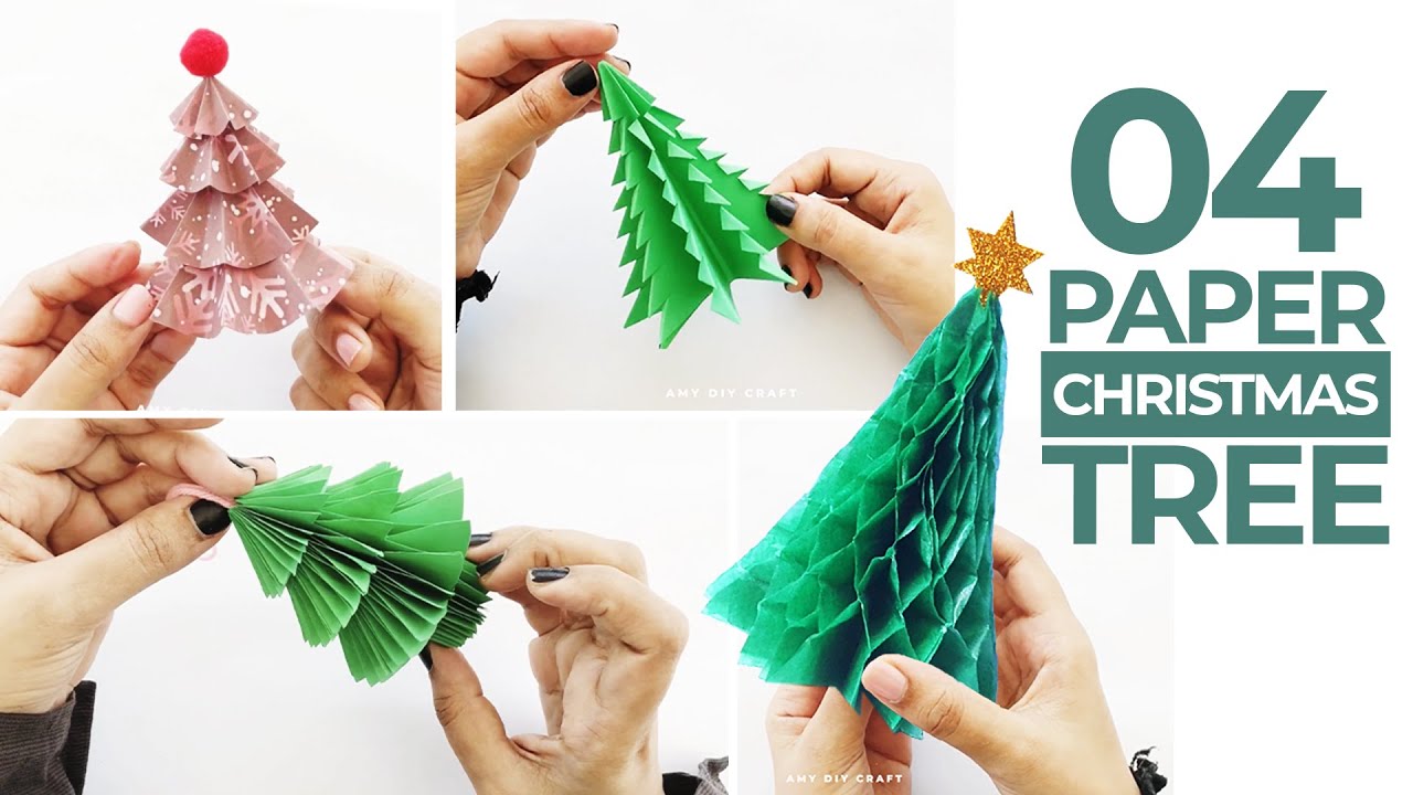 Easy 3D Paper Christmas Tree, DIY Origami Christmas Tree - YouTube