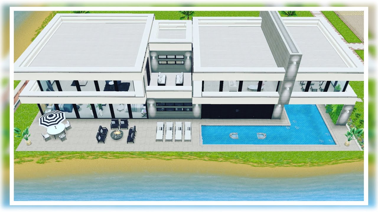 Sims Freeplay House Tour / Beach View Mansion / + Live Build - YouTube
