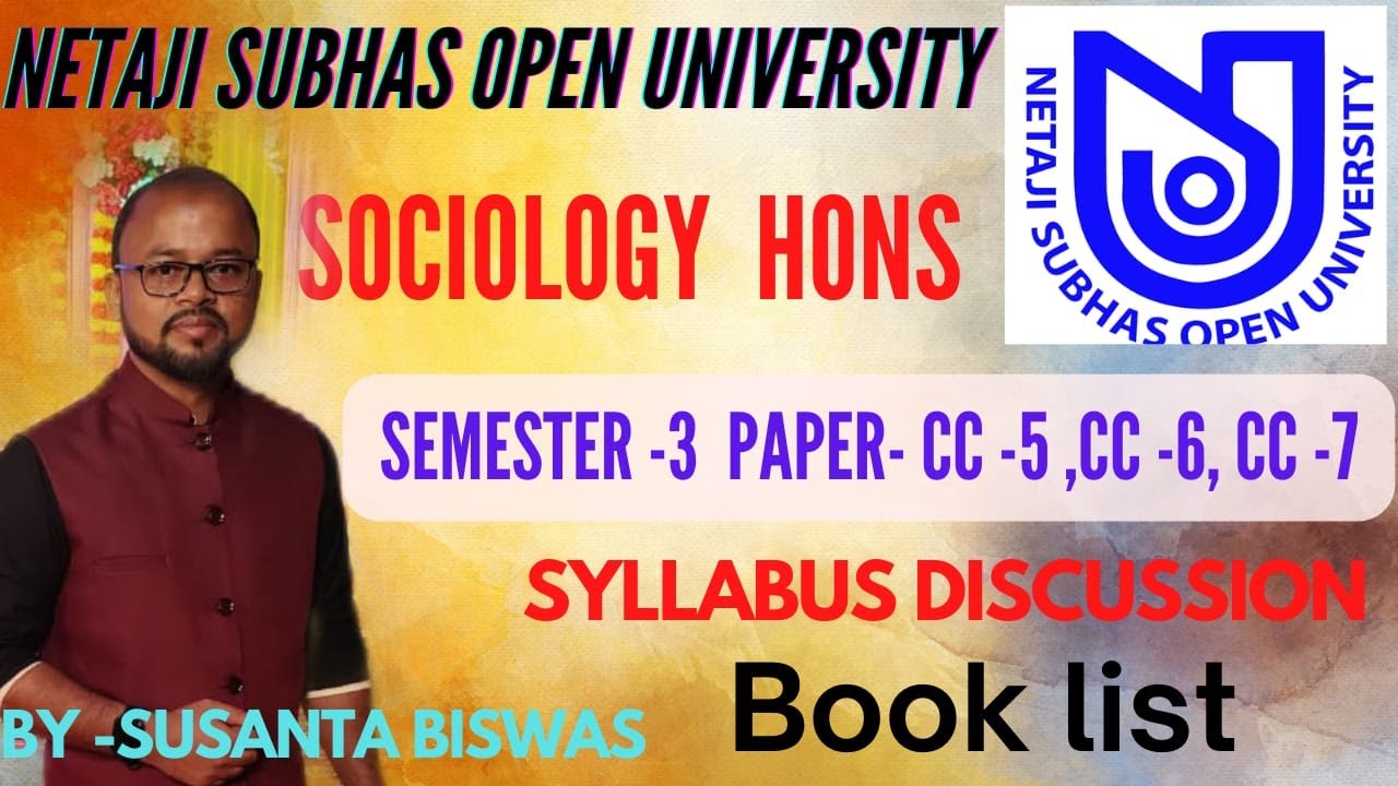 Netaji Subhas Open University|| Sociology Hons Syllabus Discussion||2ND ...