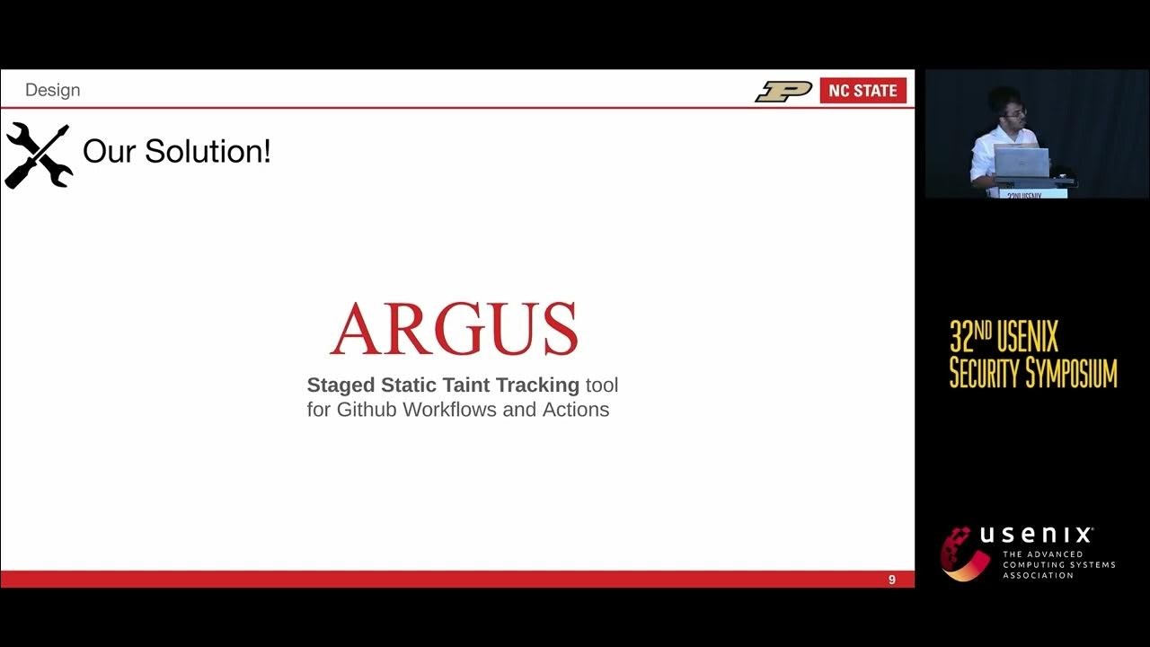 USENIX Security '23 - ARGUS: A Framework for Staged Static Taint Analysis of GitHub Workflows ...