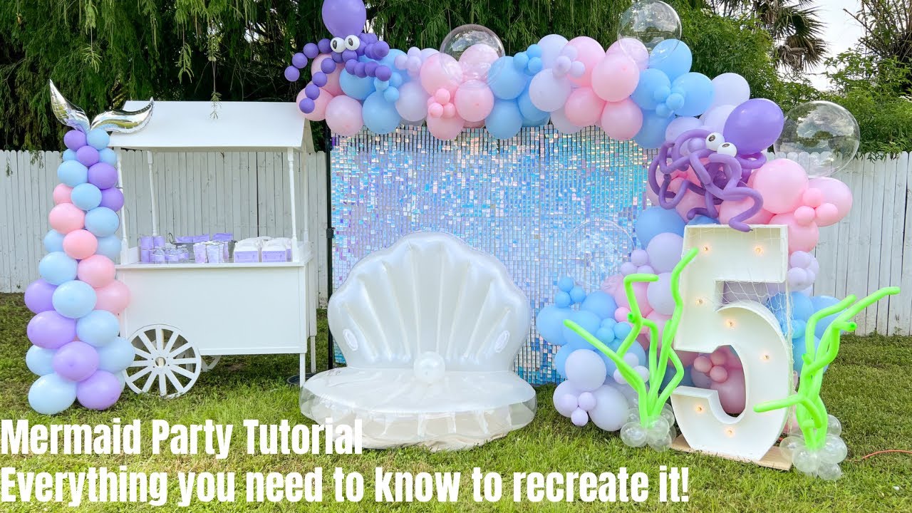 Mermaid Balloon Tail and Mermaid Balloon Garland Step By Step | DIY ...