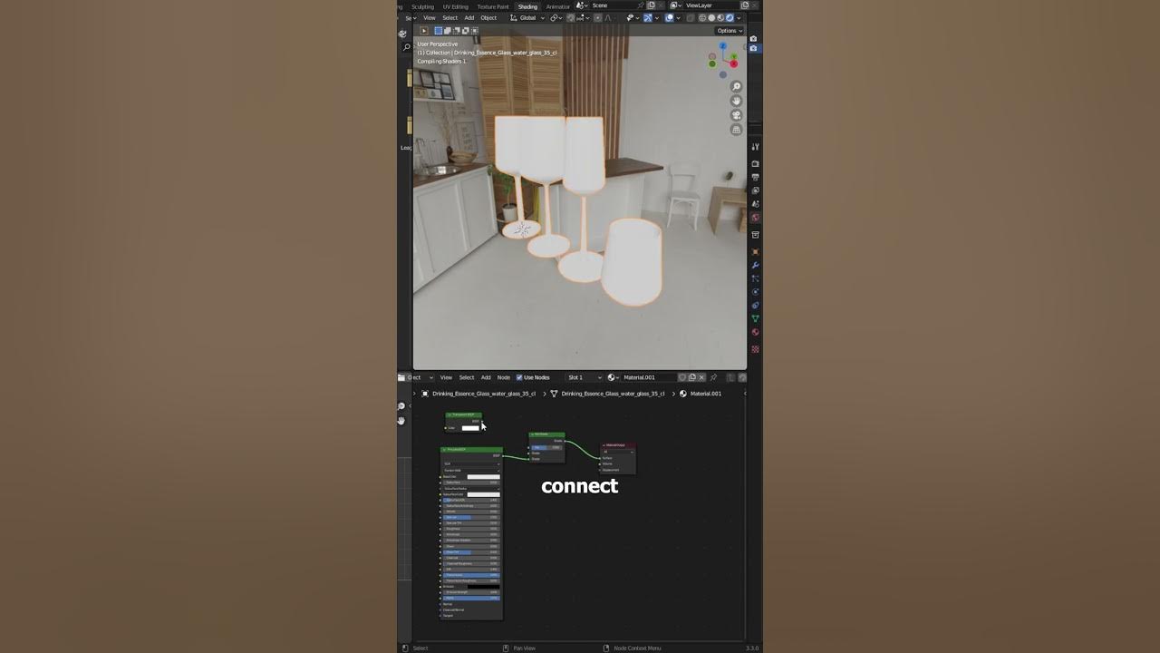 Blender - Glass Shader Tutorial #shorts #blender #3d #modeling #render ...