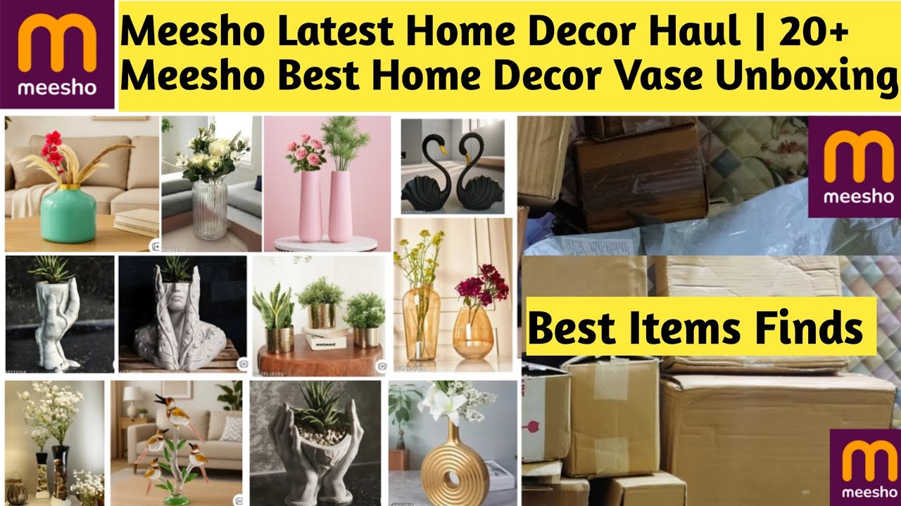 Meesho Latest Home Decor Haul | 20+ Meesho Best Home Decor Vase ...