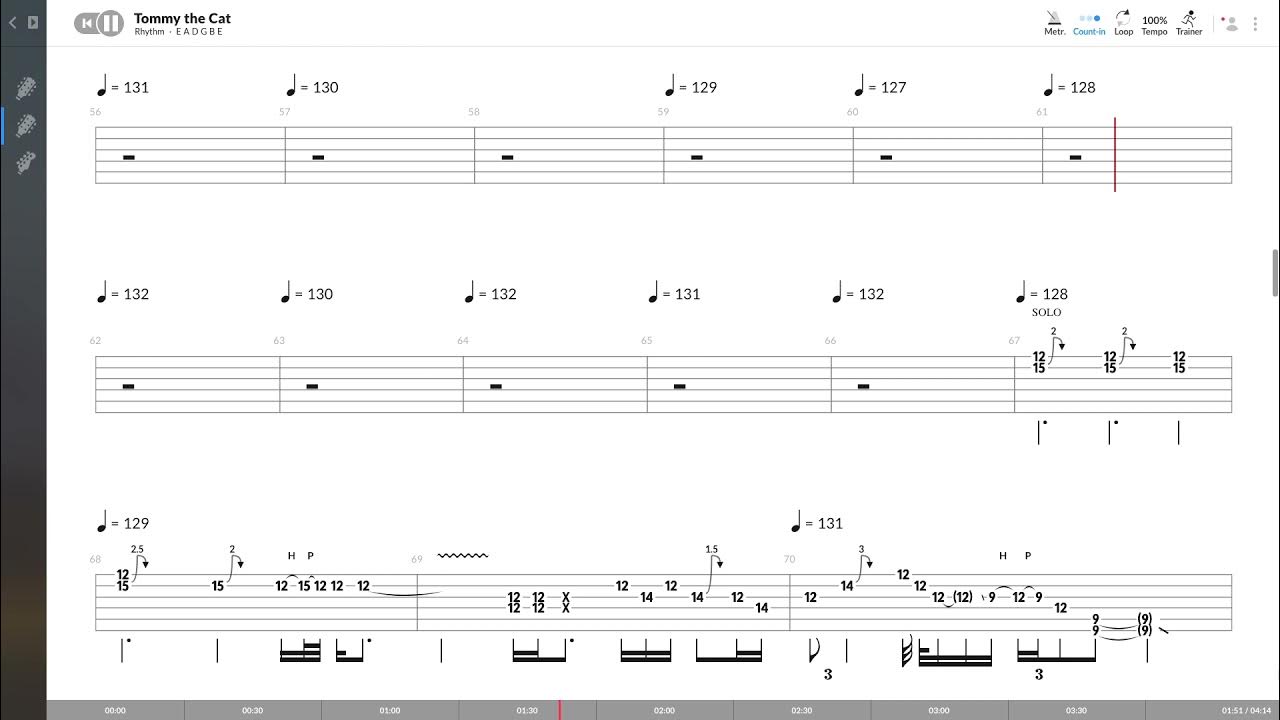 Primus - Tommy The Cat (RYTHM GUITAR TAB PLAY ALONG) - YouTube