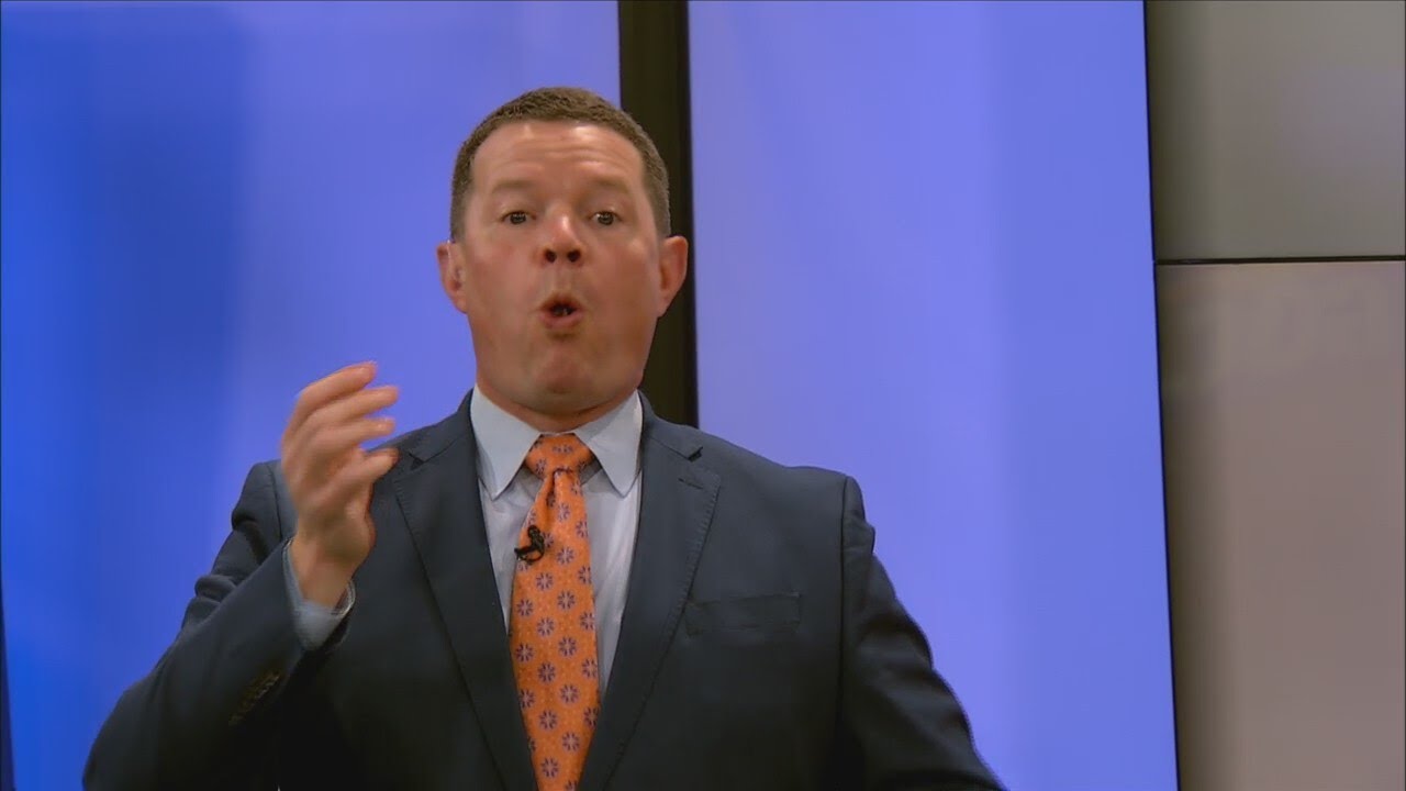 Meteorologist Pat Walker gets into the cricket-spitting spirit - YouTube