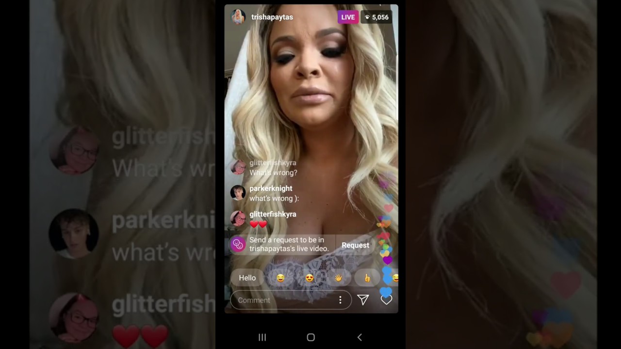 Trisha Paytas *Crying* IG LIVE - YouTube