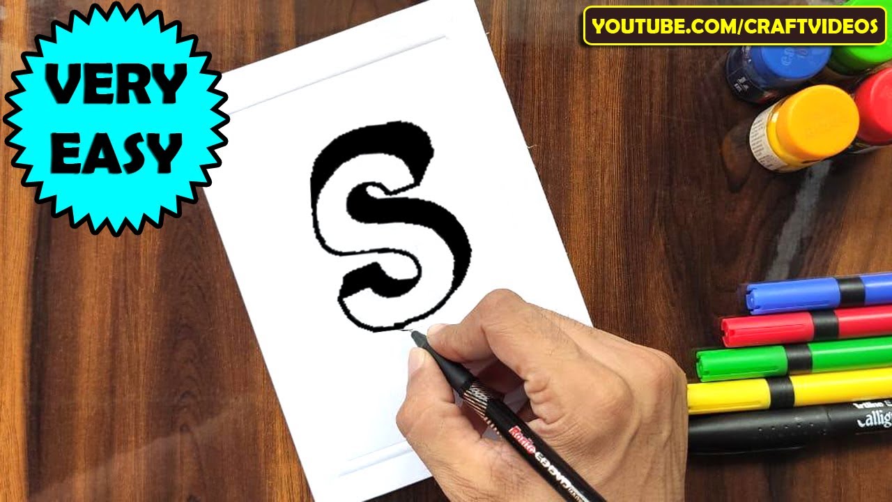 HOW TO WRITE 3D LETTER S 3D LETTER DRAWING how-to-write-3d-letter-s-3d-letter-drawing