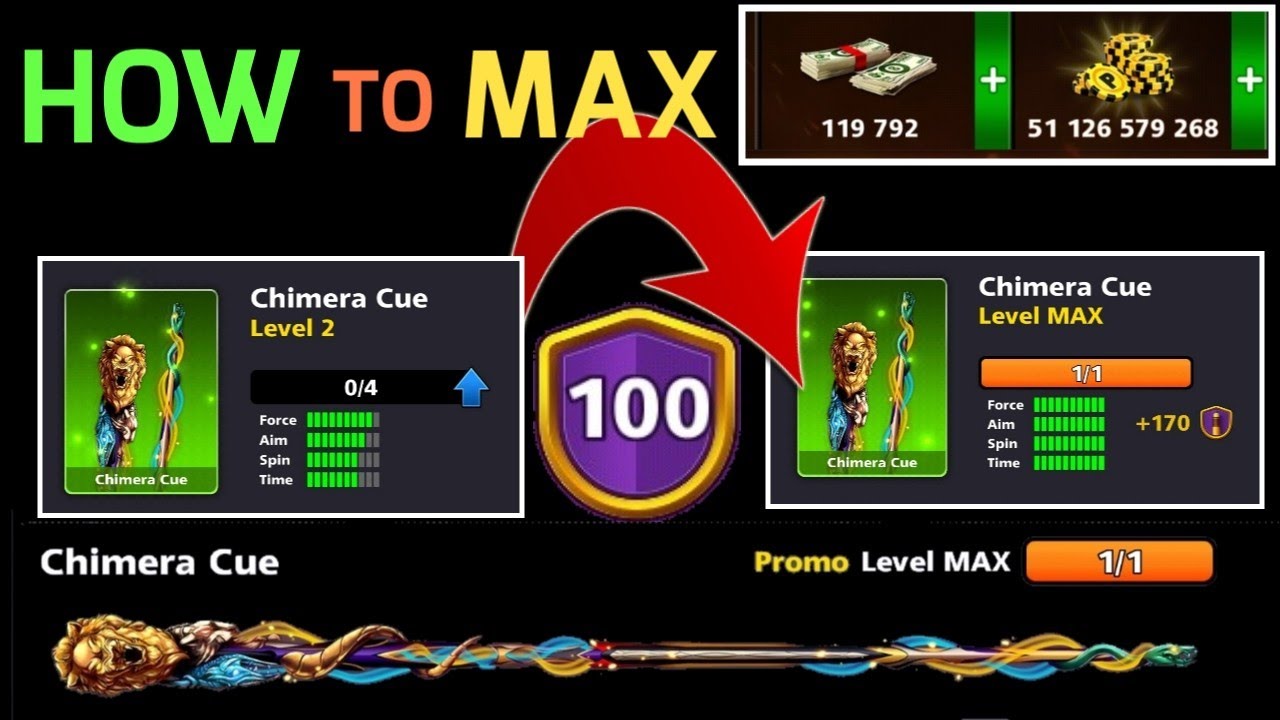 How to Max Chimera Cue - Upgrading Level 1 to Level Max - 119k Cash ...
