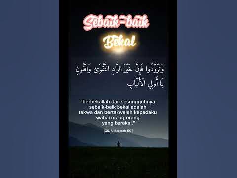 sebaik-baik bekal adalah takwa - YouTube