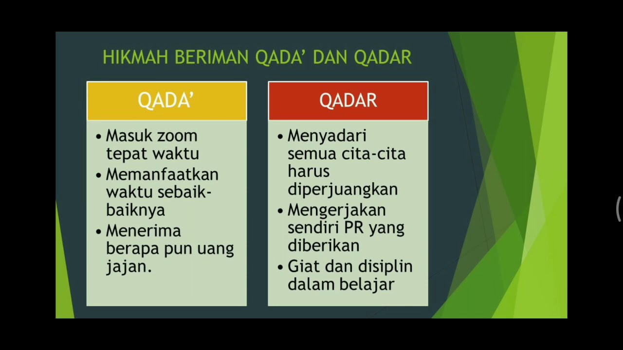 KELAS 6 : QODO' DAN QADAR /SDIT EL HAQ - YouTube