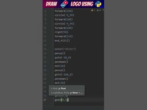 Draw Dominos Logo using Python Turtle #shorts #python #pythonturtle #dominos #pythonshorts - YouTube