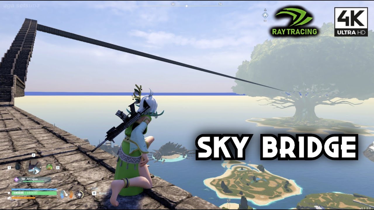 [4K] Build Sky Bridge to Heaven Flying Air Fortress From Giant Mana ...