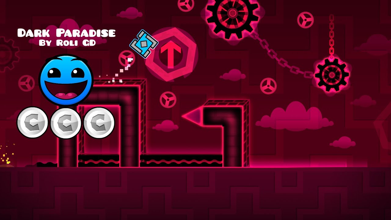 Dark Paradise by Roli GD - 3 Coins - Geometry Dash - YouTube