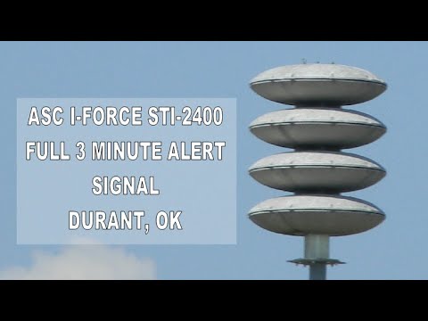 ASC I-Force STI-2400 | 3 Minute Alert | Durant, OK (Siren Test) 10/3/19 ...