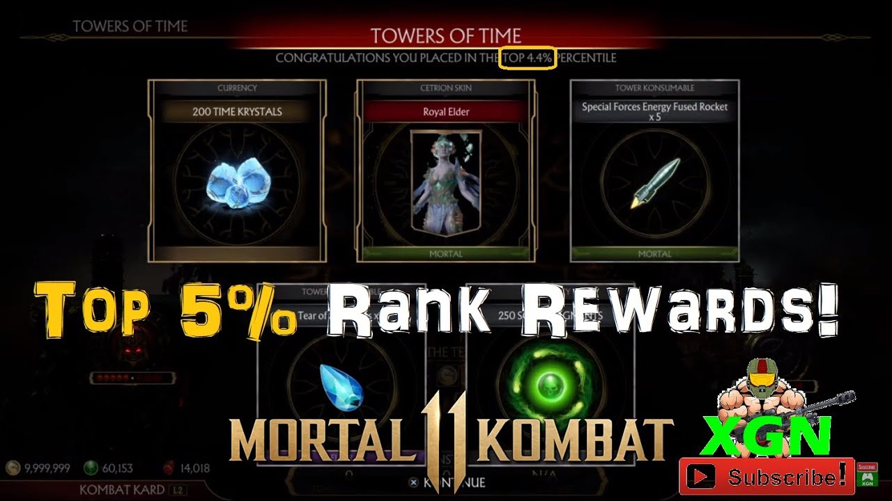 Mortal Kombat 11 Top 5% Race Against Time Rewards, Cetrion Royal Elder ...